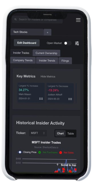 Insider Trading Tracker | Sherlock Data